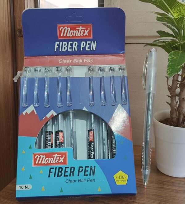MONTEX FIBER BALL PEN BLACK MRP RS 10 G2G2 - Ashoka Book Depot